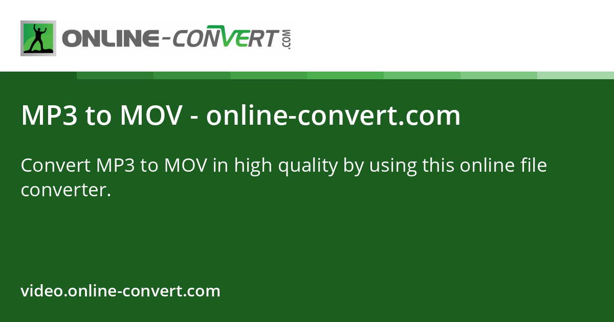 MP3 to MOV - online-convert.com