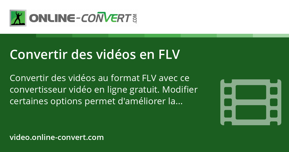 Convertir des vidéos en FLV