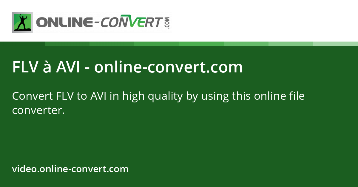 FLV en AVI - online-convert.com