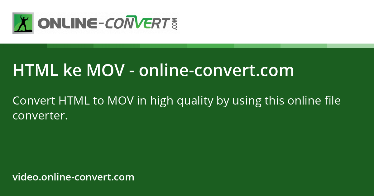 HTML ke MOV - online-convert.com