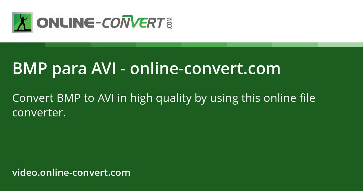 BMP para AVI - online-convert.com