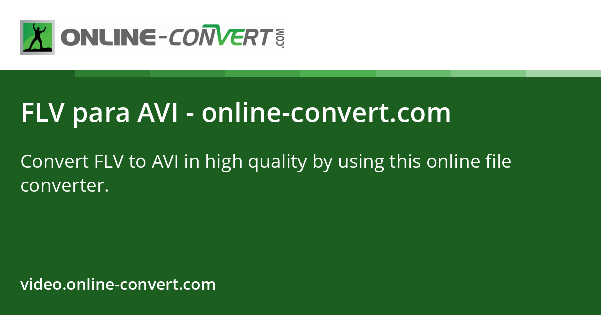 FLV para AVI - online-convert.com