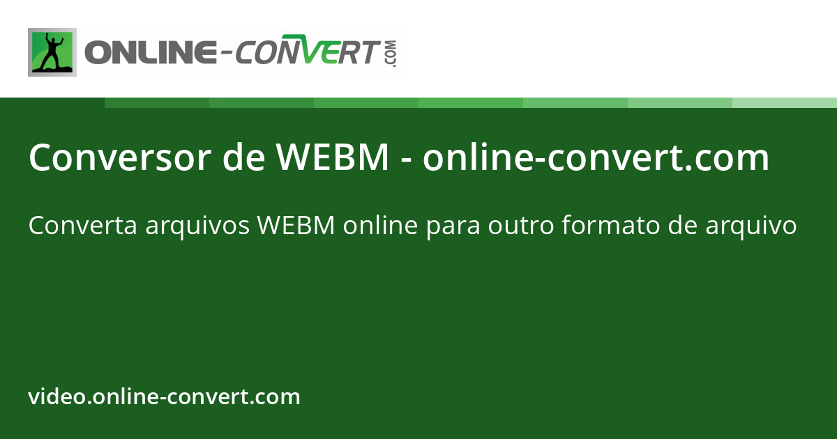 Conversor WEBM - online-convert.com
