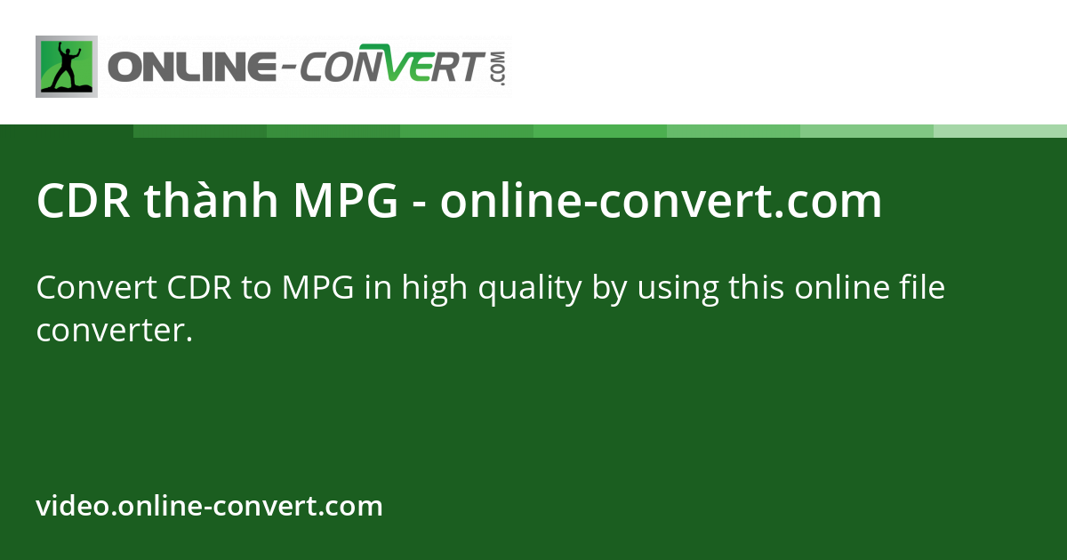 CDR sang MPG - online-convert.com