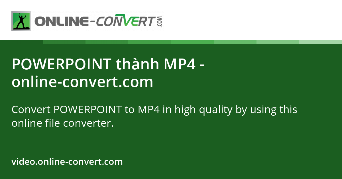 POWERPOINT sang MP4 - online-convert.com