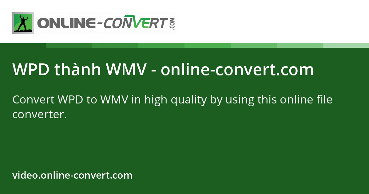 WPD đến WMV - online-convert.com